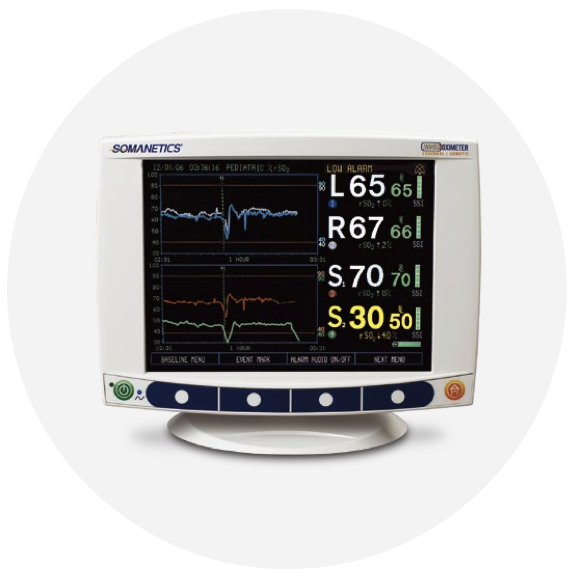 脳オキシメータの無侵襲混合血酸素飽和度監視システム（INVOS） | me
